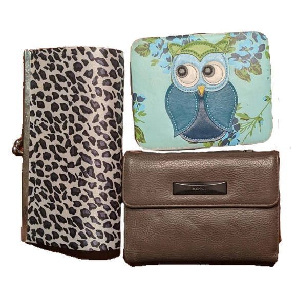 Esprit | Bags | Leather Wallets Jaguar Print Clutch | Poshmark